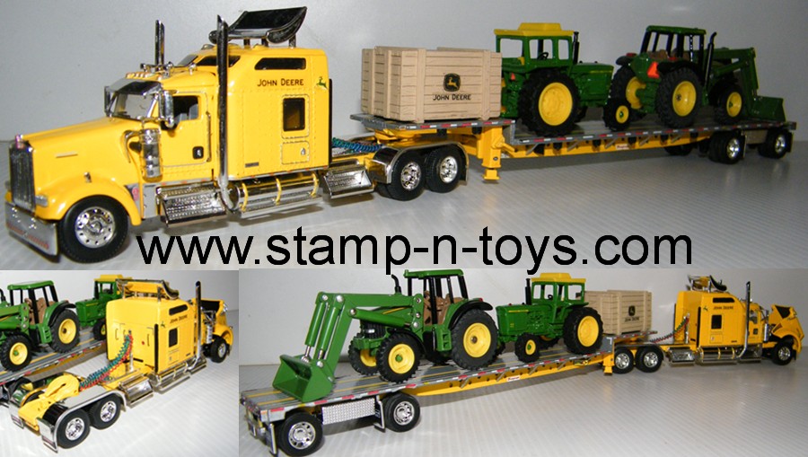 snt 0132 Kenworth W-900L pulling a Stepdeck w/Farm Machinery Load ...