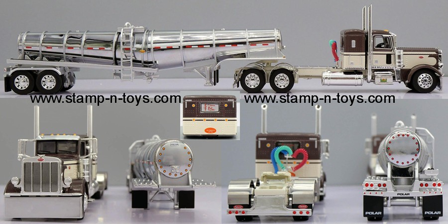 1st Gear/DCP 60-2006 Waymire Farms Peterbilt 389 pulling a chrome Polar ...